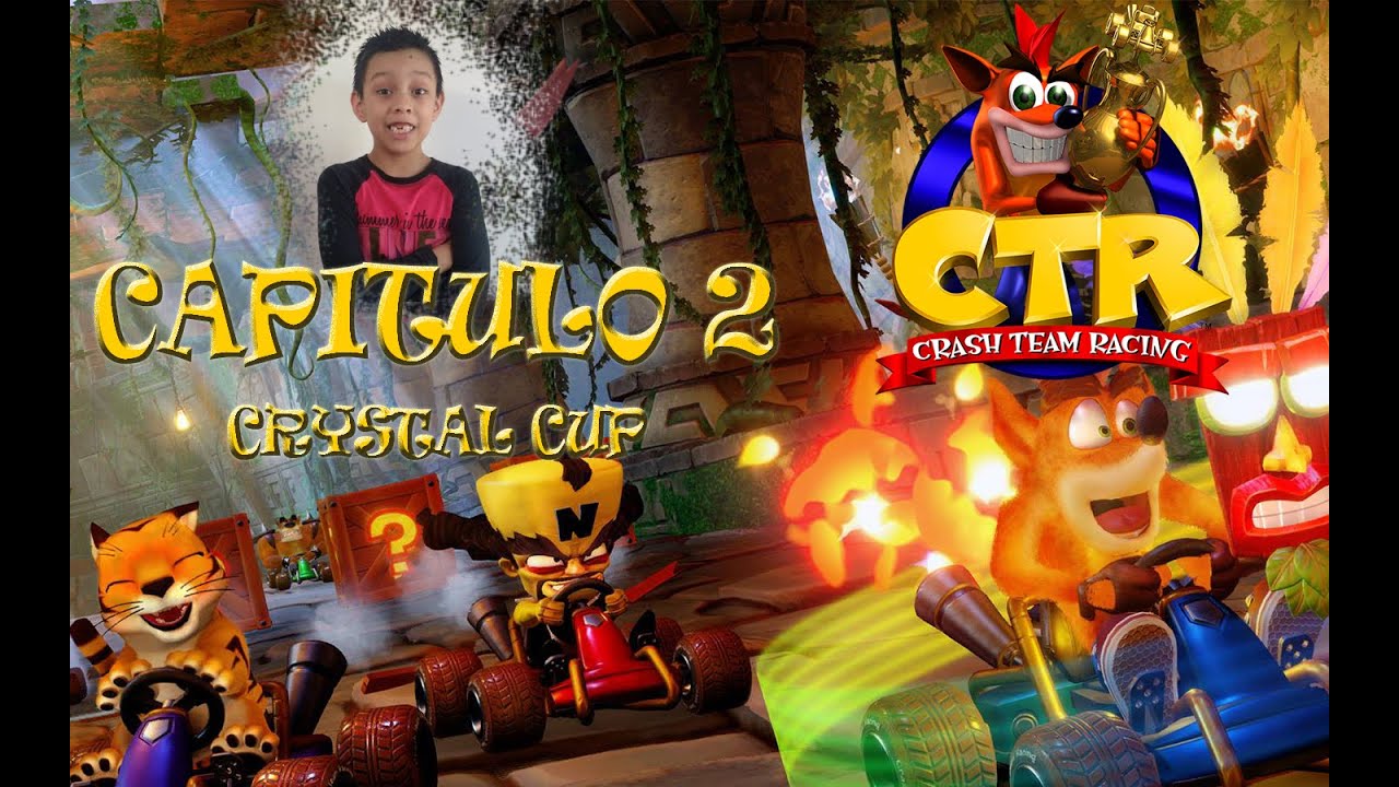 CTR CRASH TEAM RACING PS1 CAPITULO 2 * CRYSTAL CUP juguemos con gabriel ...