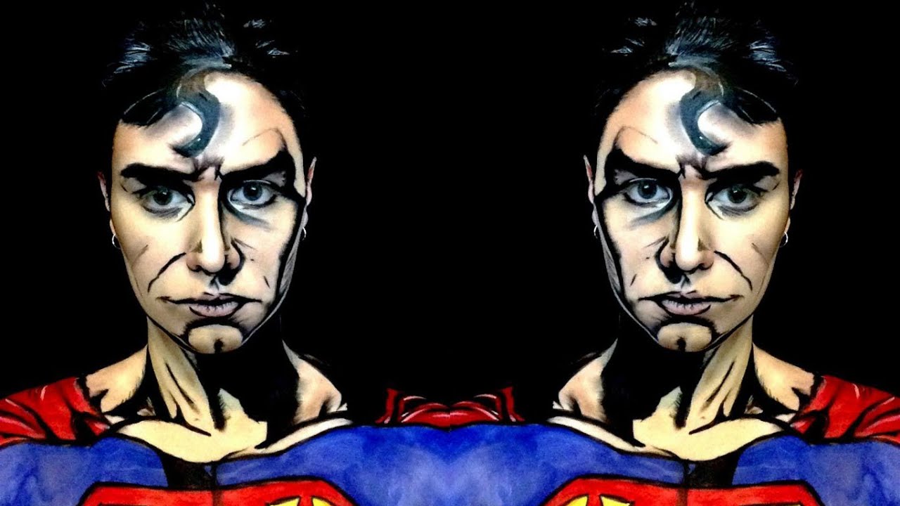 Superman Comic Makeup - YouTube