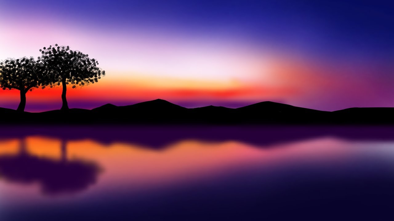 Landscape Drawing | Speedpaint - YouTube