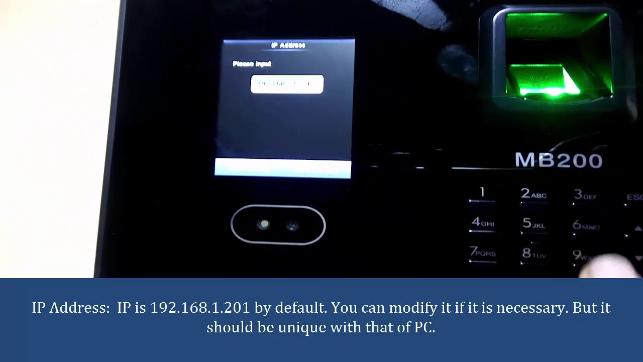Ethernet setting option in MB 200 Device - YouTube