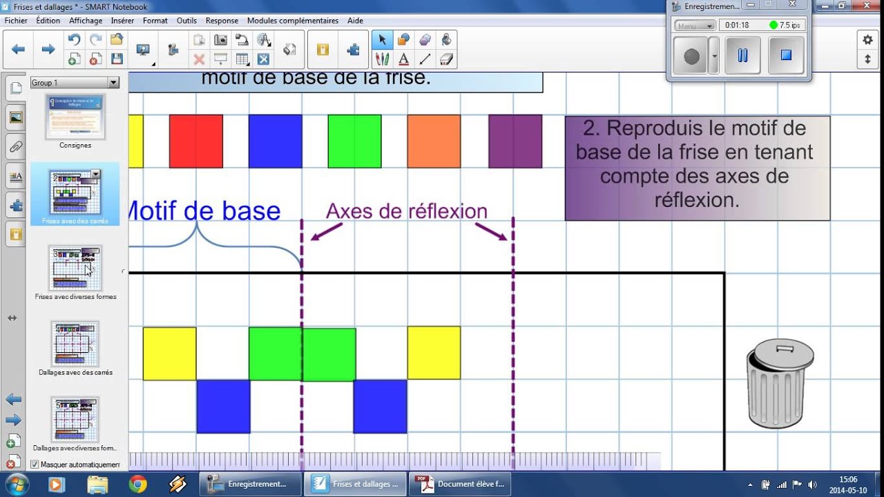 Outil Notebook sur les frises et les dallages - YouTube