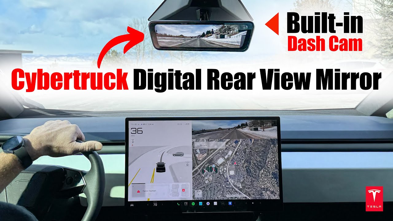 New Tesla Cybertruck Digital Rear View Mirror Upgrade / Must Have for ...