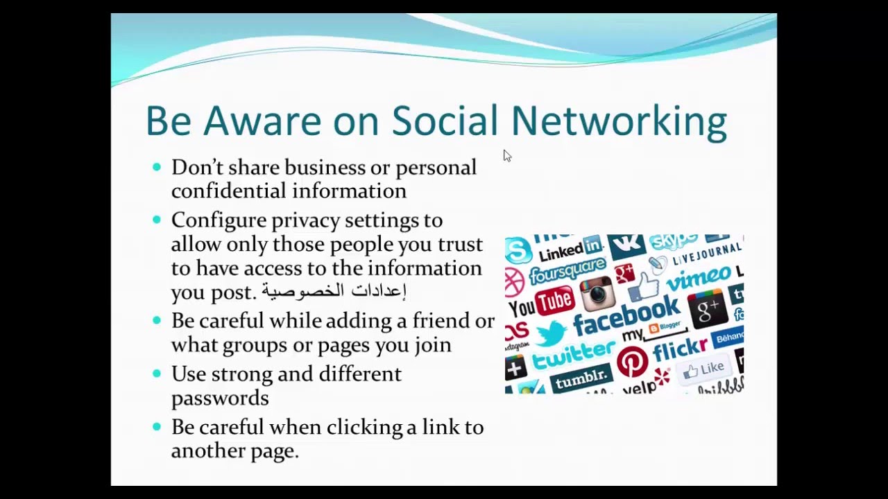 46 secure web use social networking - YouTube