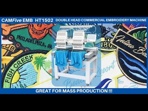CAMFive HT1502 Double Head Commercial Embroidery Machine : GREAT FOR ...