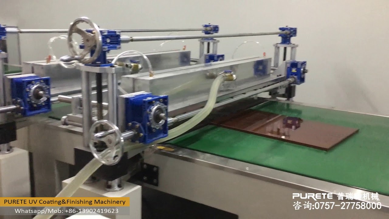 Office Furniture Factory View , UV Curtain coating line for High gloss ...