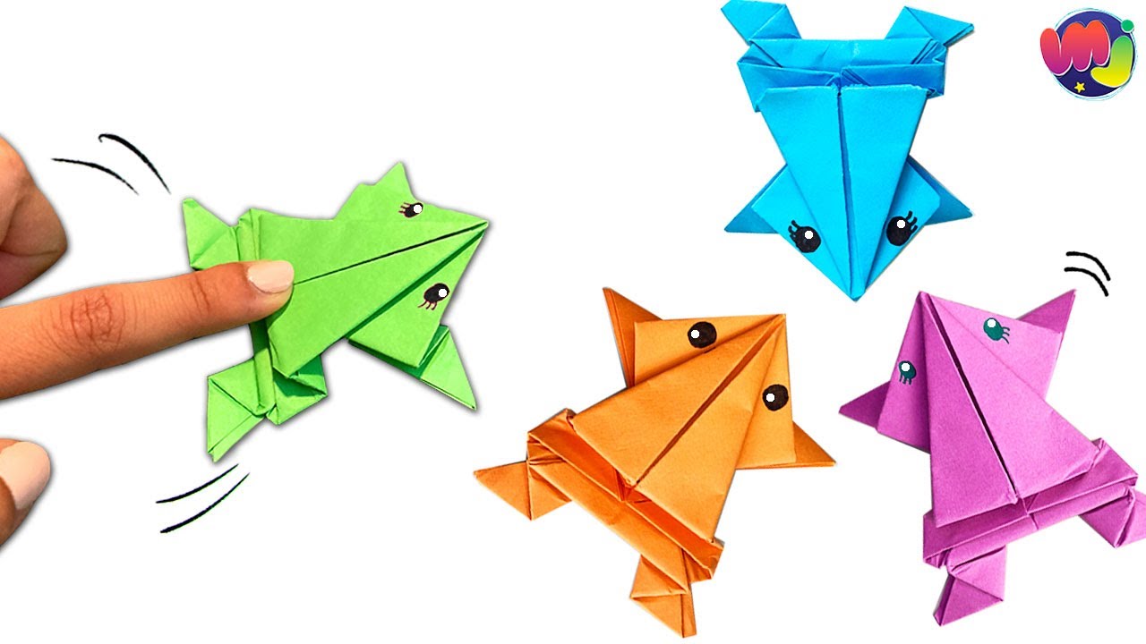 RANA SALTARINA ORIGAMI 🐸 Tutorial origami de papel 😍 - YouTube
