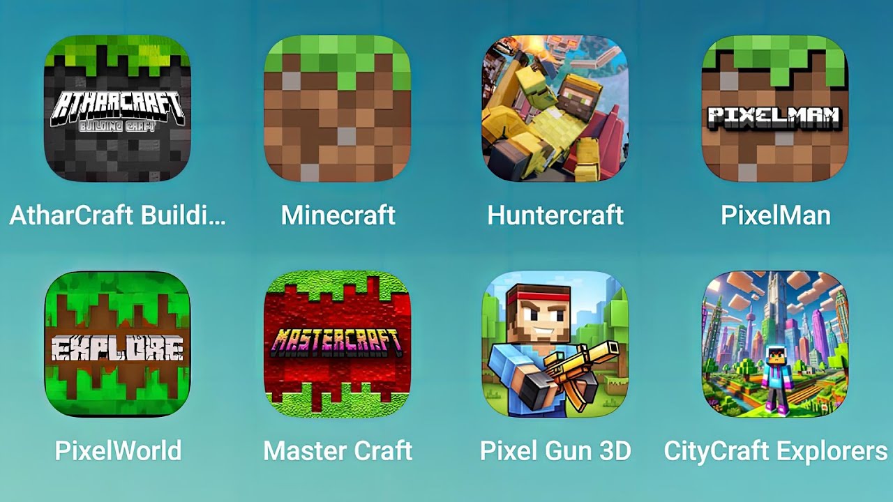 AtharCraft Building, Minecraft, Huntercraft, PixelMan, PixelWorld, Master Craft, Pixel Gun 3D ...