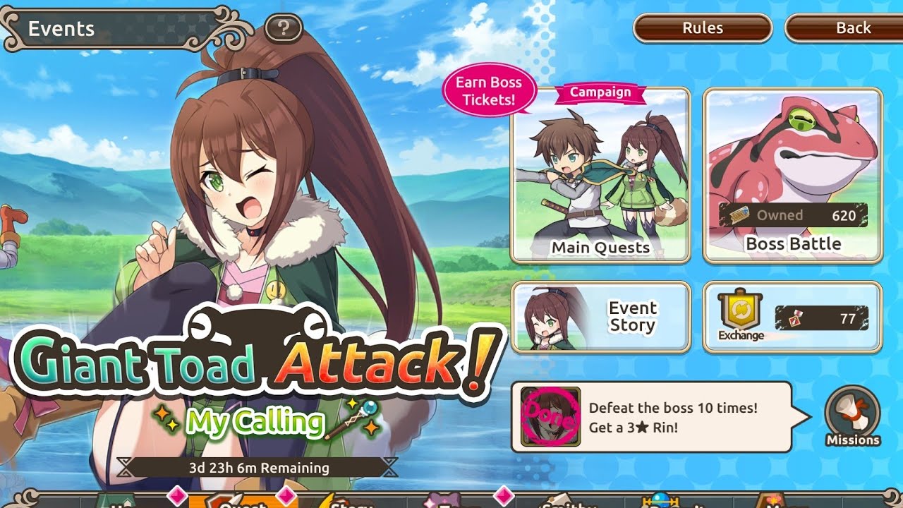 Giant Toad Attack! (Extreme 2) Challenge - Konosuba Fantastic Days ...