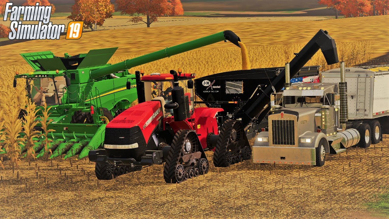 CORN HARVEST WITH THE CREW | COUNTY LINE FS19 (ROLEPLAY) - YouTube