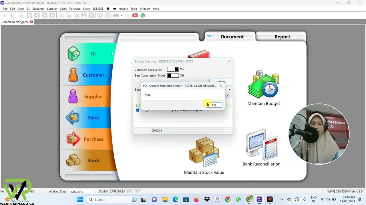Cara Backup Database Sistem Akaun SQL - YouTube