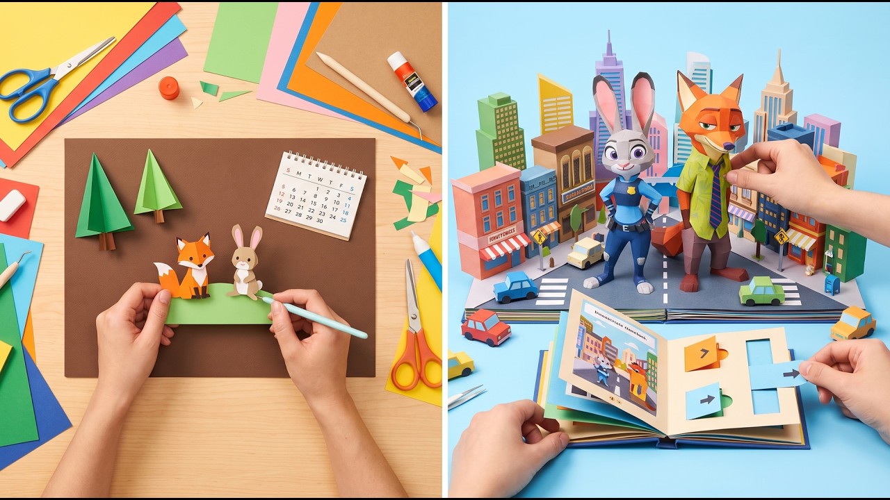 Adorable Zootopia Inspired Paper Art 🐰🦊 *Judy And Nick's Adventure in ...