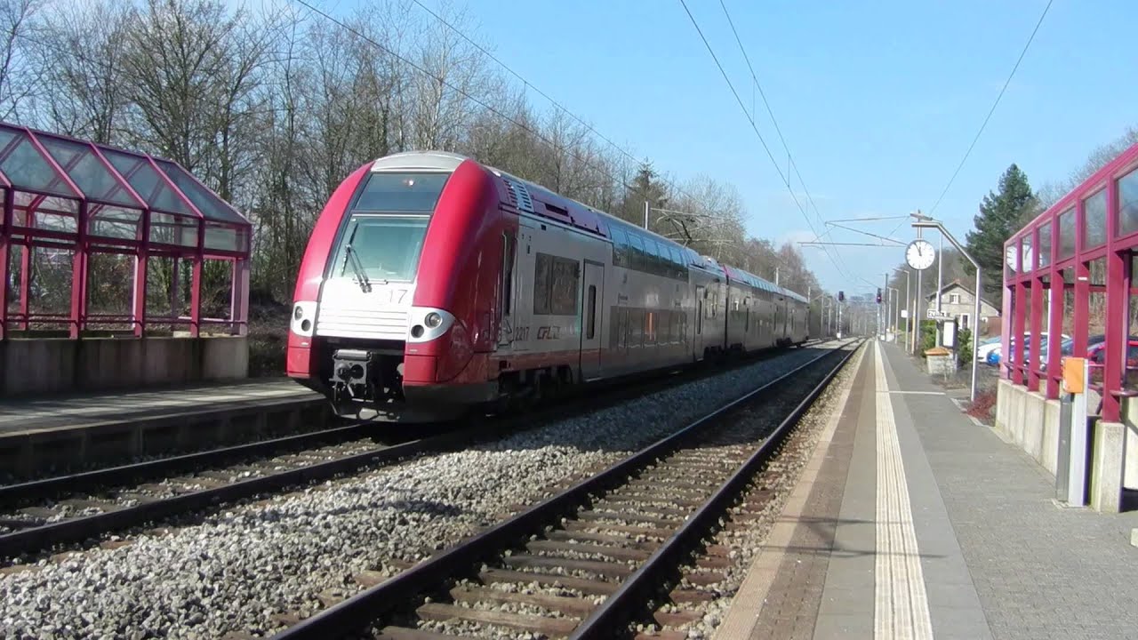 Trains à Gare de Sandweiler - Contern - YouTube