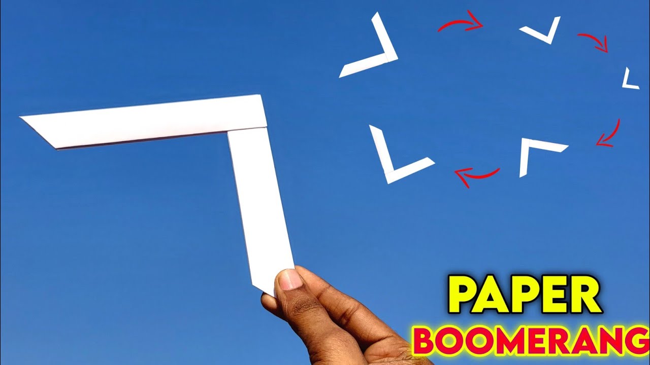 how to make paper boomerang / Easy paper flying toy - YouTube