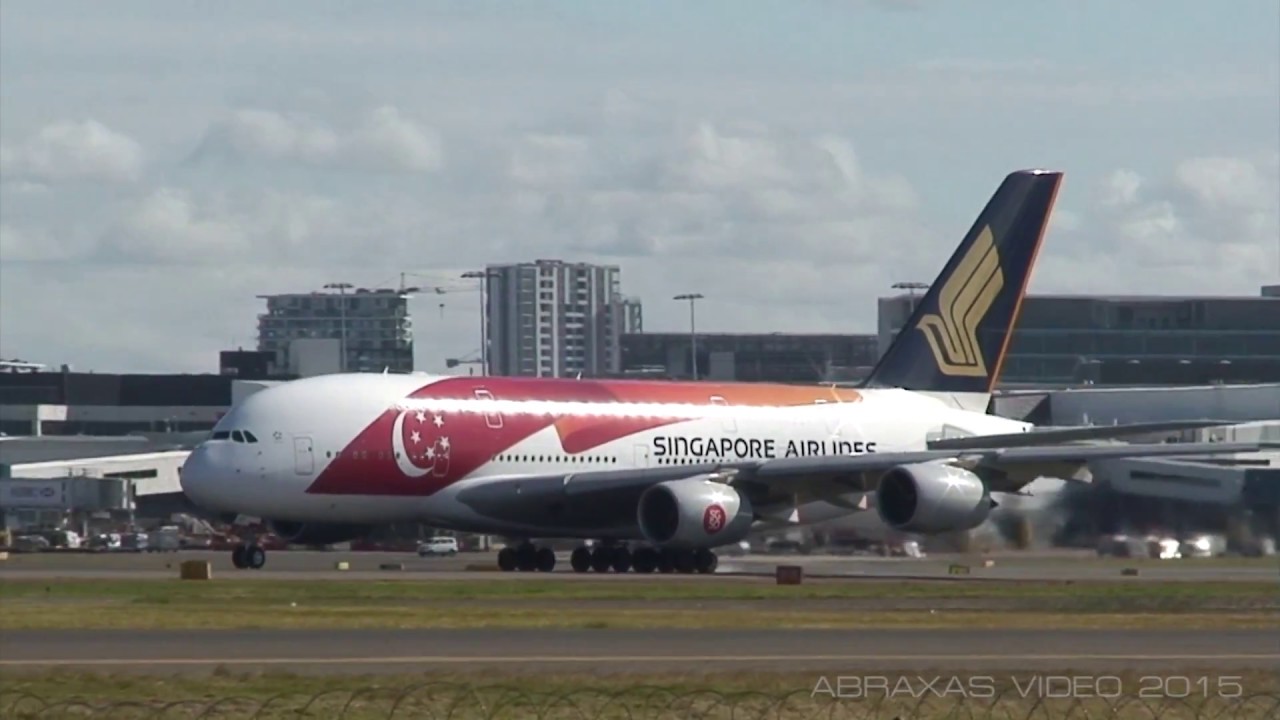Singapore Airlines (SG50) A380-841 [9V-SKI] - Departure from Sydney ...