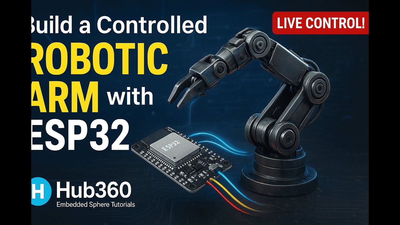 How to Build a Controlled Robotic Arm Using ESP32 | Hub360 Embedded ...
