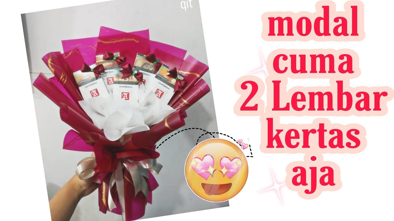 inspirasi cara buat buket rokok simple elegan - YouTube