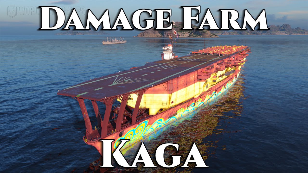 World of Warships: Kaga - Damage Farm - YouTube