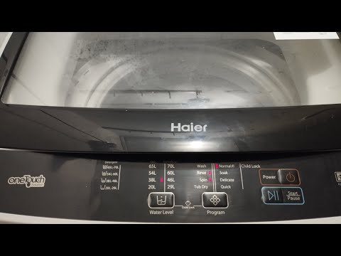 How to use One Touch Haier Automatic washing machine...#haierwashingmachine #vlog