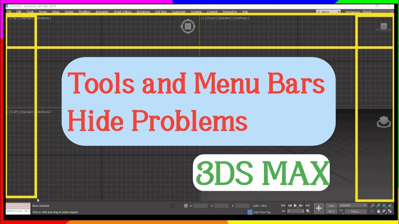 Menubar and Tools bar Hide Problems in 3Ds Max. - YouTube