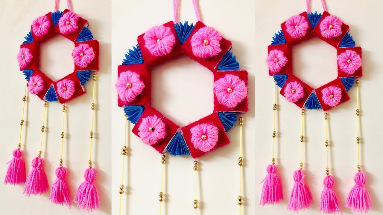 Awesome wall hanging using matchbox and woollen || matchbox reuse idea ...