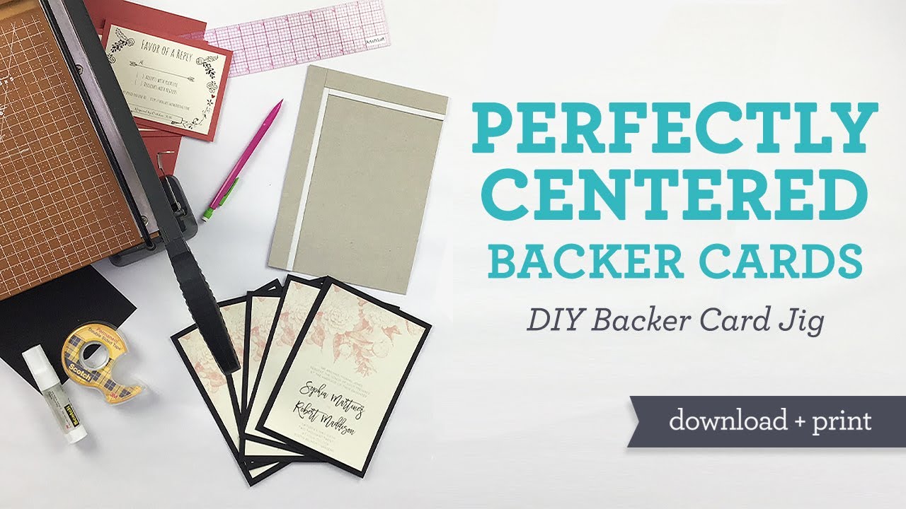 The Secret to Perfectly Centered Invitation Backer Cards - YouTube