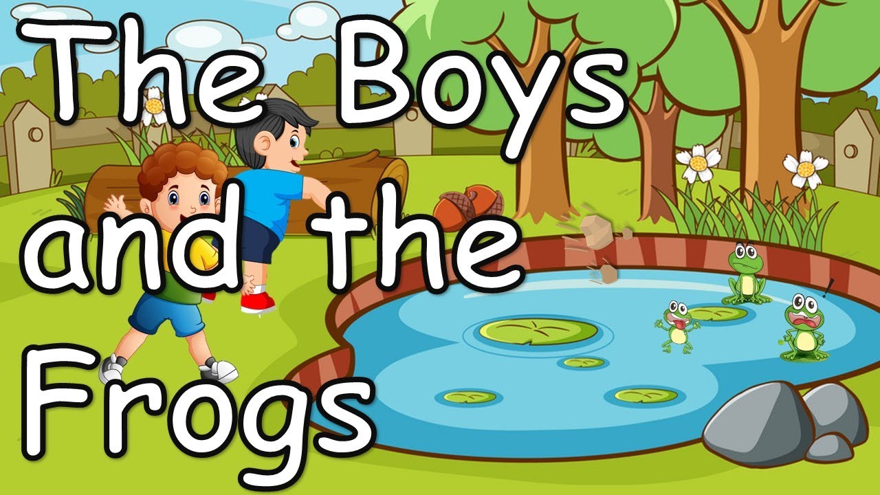 The Boys and the Frogs- English | Story for kids with subtitles - YouTube