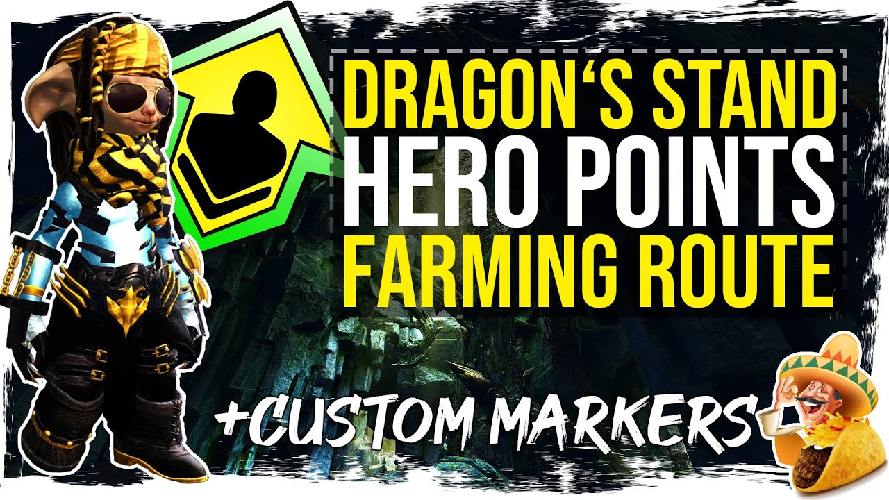 Guild Wars 2 - Hero Points Farming Route - Dragon's Stand - with Custom ...