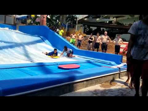 Flipping over on a boogie board - YouTube