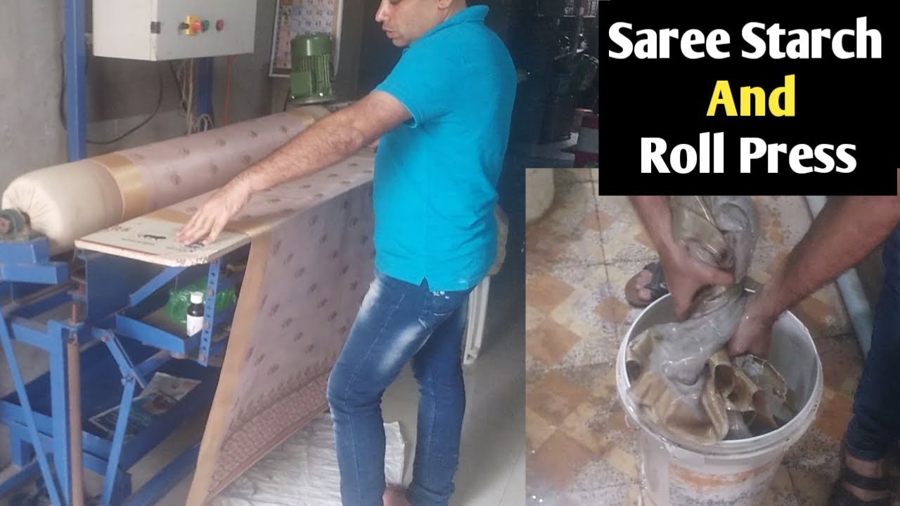 How To Starch Saree, & How To Saree Roll Press Perfectly, Starch And ...