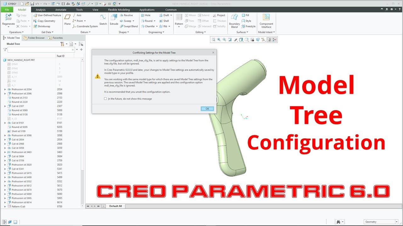 Creo Parametric 6.0 - Model Tree Updates [2019] - YouTube