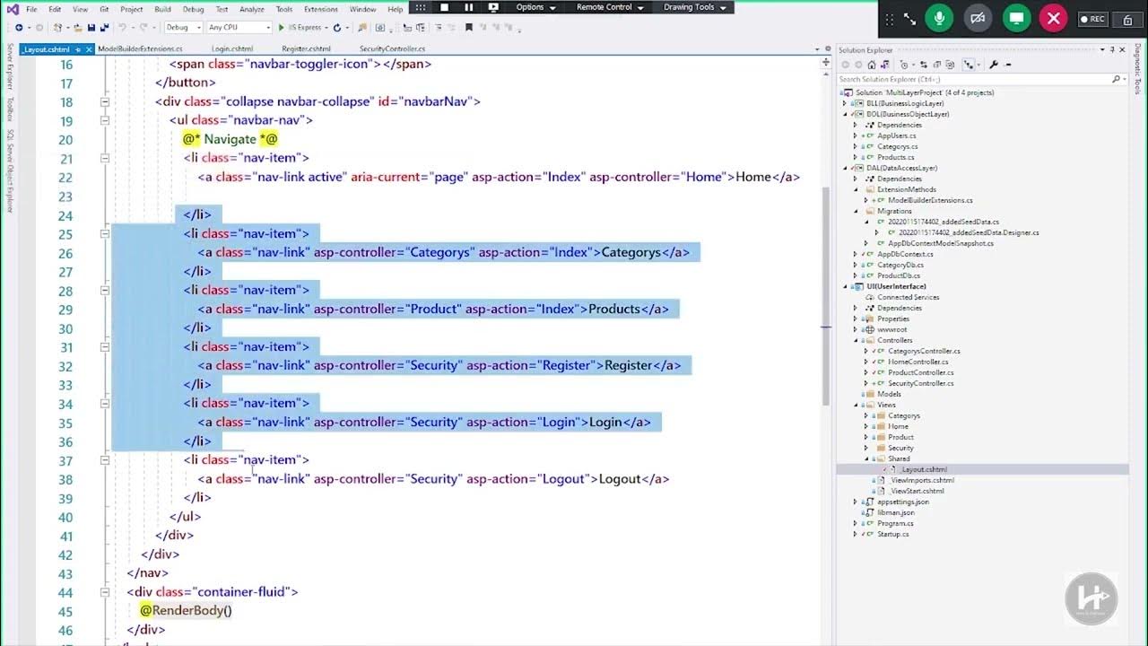 54 Creating a Secure Login and Logout System in ASP NET Core 3 1 Authentication Asp Net Identity ...
