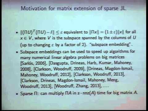 Dimensionality Reduction Via Sparse Matrices - YouTube