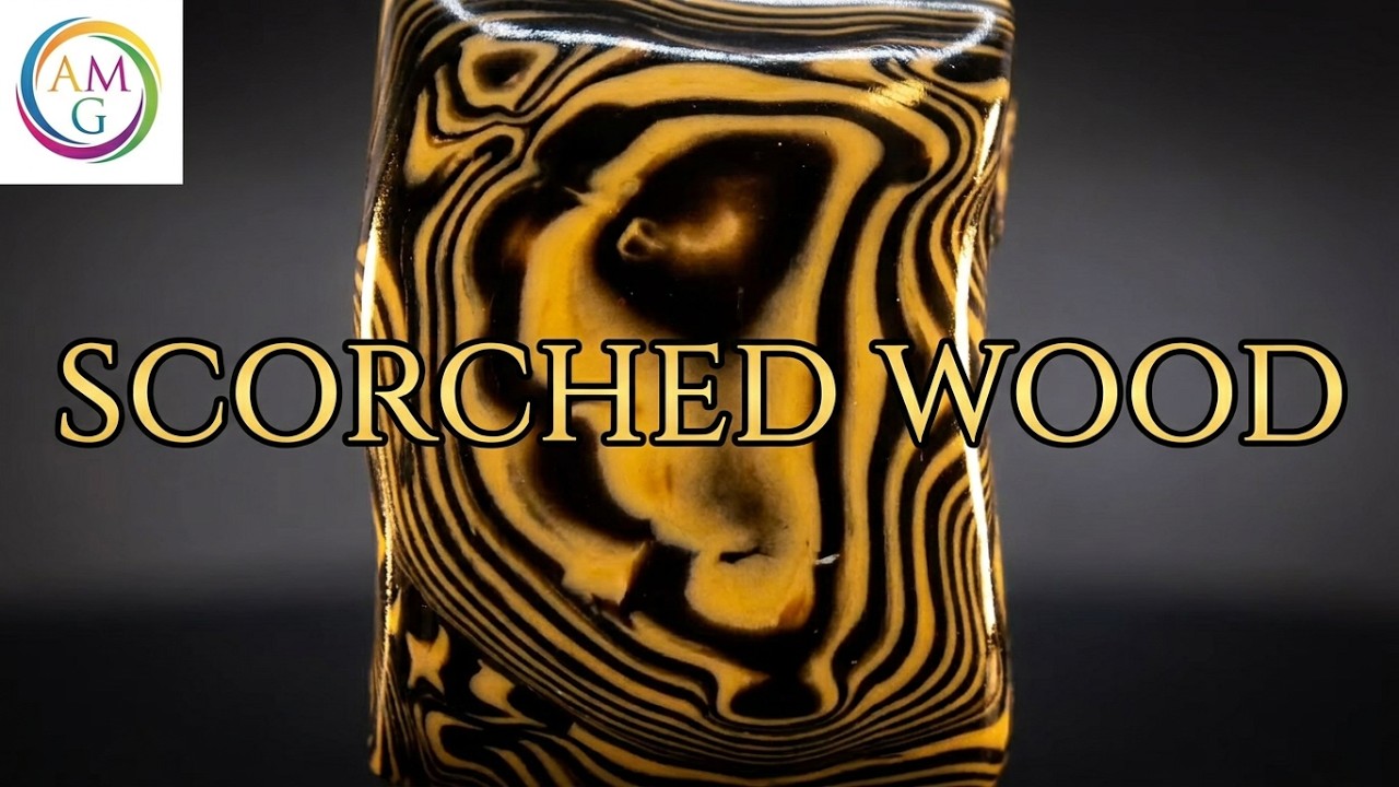Easy Polymer Clay Veneer - Scorched Wood Effect - Polymer Clay Tutorial ...