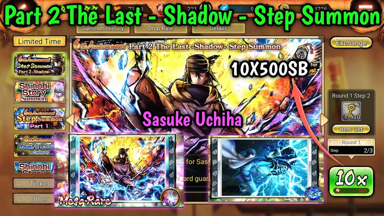 NxB NV : Summon 500 Shinobite Full Kit Sasuke Uchiha (The Last) Lucky ...