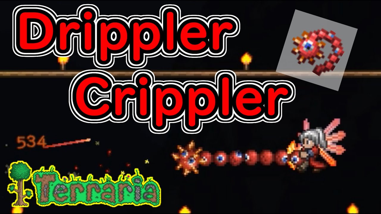 【テラリア】躍動する肉塊、Drippler Cripplerを適当に振り回す！！【お遊びシリーズ】 - YouTube