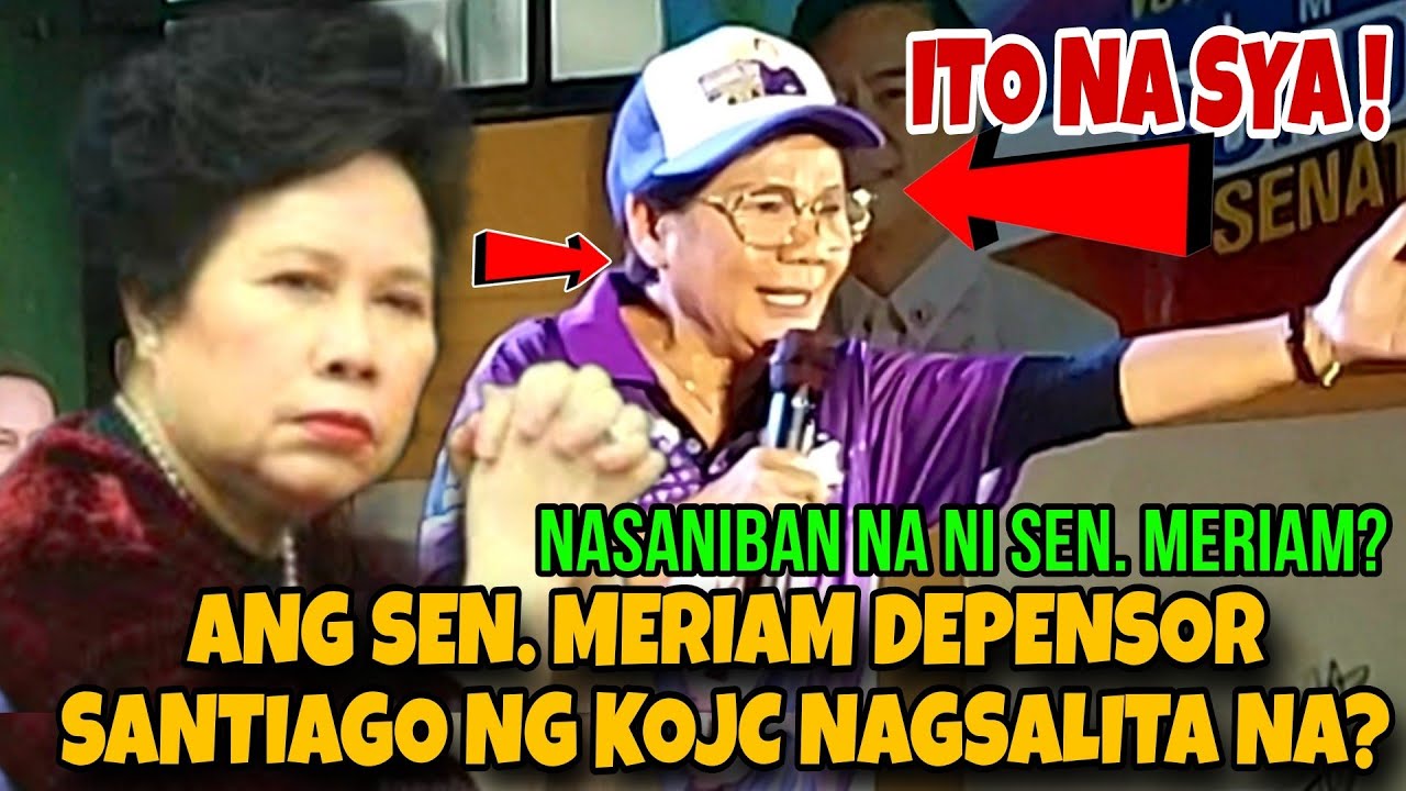ITO NA SYA! ANG SEN MERIAM DEFENSOR SANTIAGO NG KOJC NAGSALITA NA ...