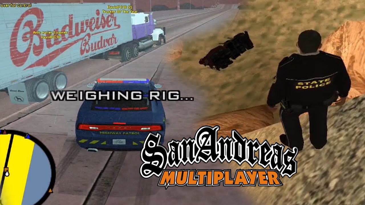 Let's Play: Convoy Trucking, Truck the police (SAMP) - YouTube