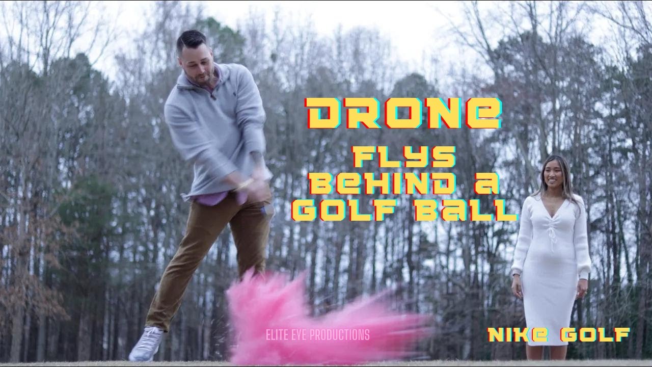 Drone Flies Behind a Golf Ball - YouTube