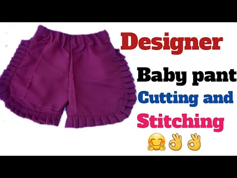 Designer baby pant/half designer pant ki cutting and stitching/how to make short pants/pant cutting