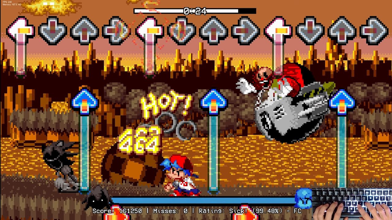 FNF Vs. Sonic.EXE Noveni Animation Fanmade - Burning (FC) (4k) - YouTube