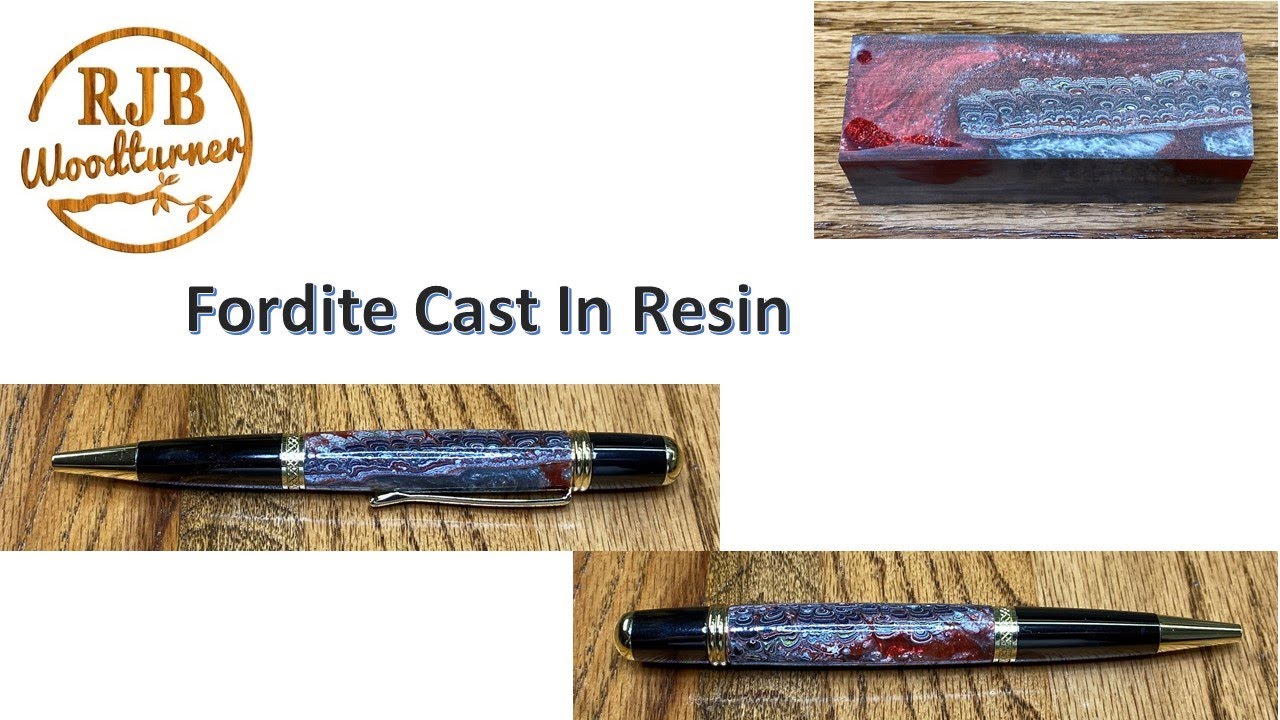 Turning A Fordite Blank Cast In Resin - YouTube