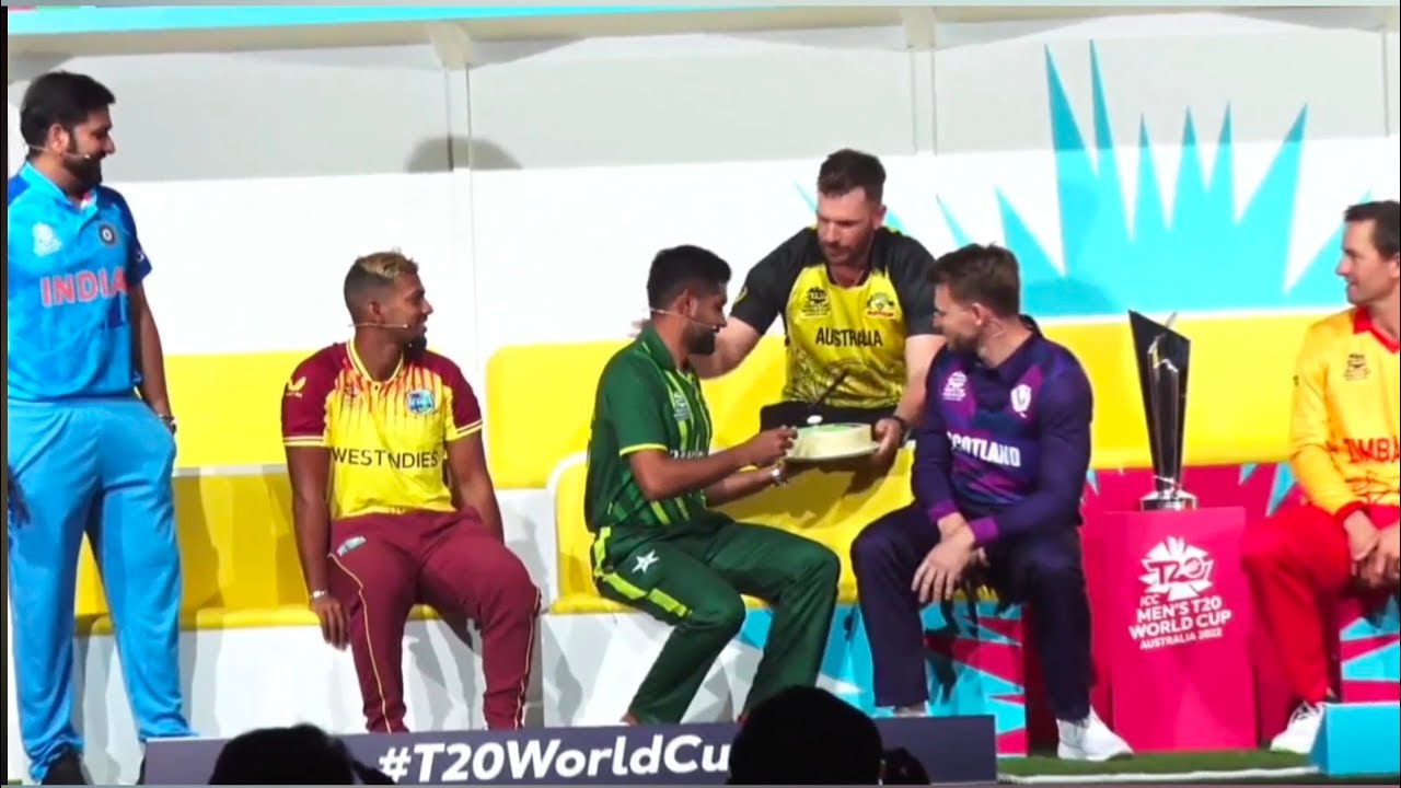 Babar Azam Birthday 🎉 Celebration in Australia T20 World CUP Press ...