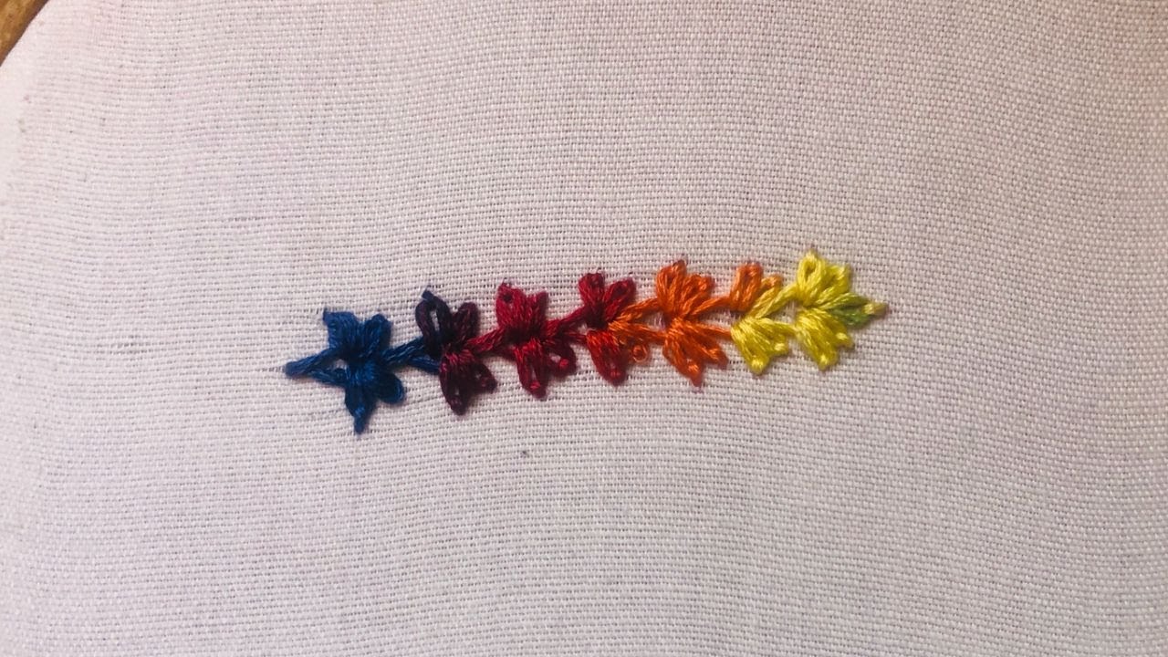 Flower stitch| Beautiful handmade stitch| Hand embroidery |Floral ...