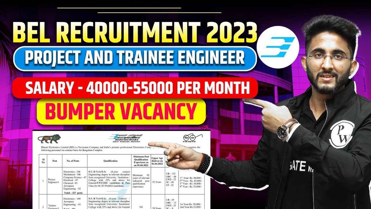 BEL Recruitment 2023 Project And Trainee Engineer Salary 40000 bel-recruitment-2023-project-and-trainee-engineer-salary-40000