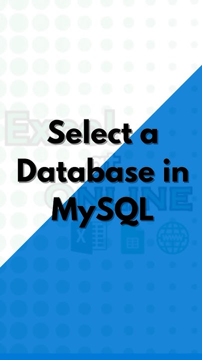 How to select a database in #mysql - YouTube