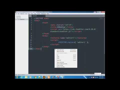How To Add Text Editor In Html Form/Ckeditor - YouTube