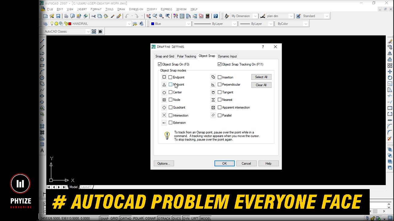 AUTOCAD PROBLEMS for BEGINNERS tutorials - AUTOCAD TUTORIAL - YouTube