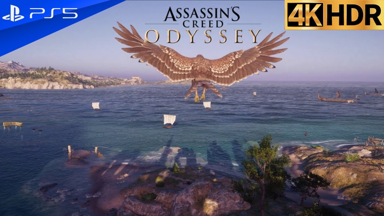 Eagle eye view of city in Assassin's Creed Odyssey 4K HDR 60 FPS | PS5 ...