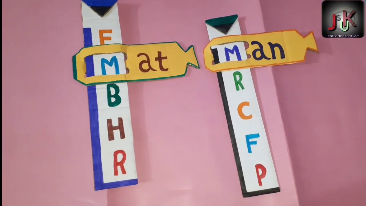 play with words | use alphabet and make words | sticks of 'a' sound ...
