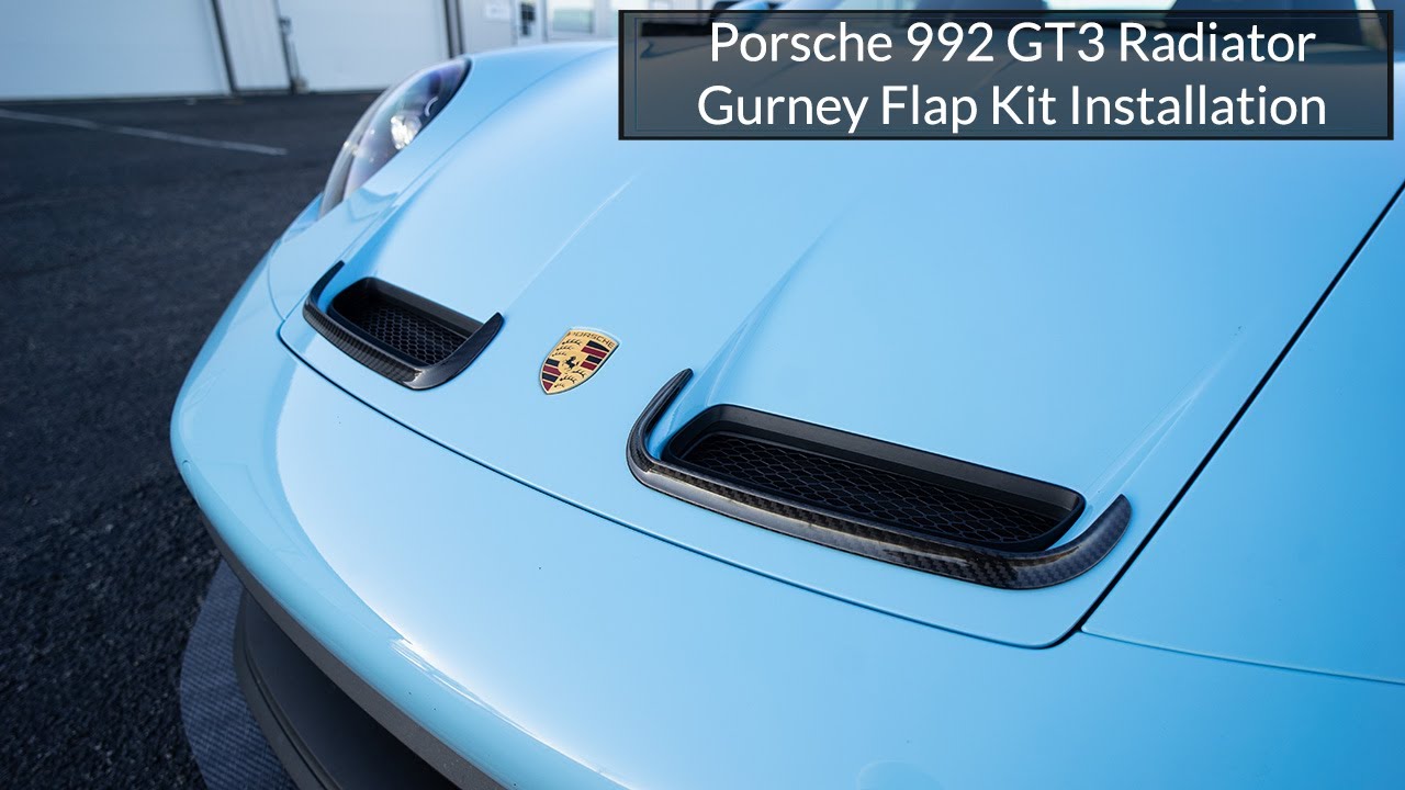 Porsche 992 GT3 Radiator Gurney Flap Kit Installation - YouTube